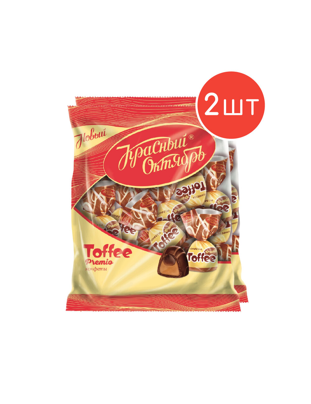 Конфеты Красный Октябрь Toffee Premio 250г 2шт