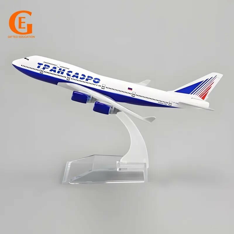 Металлическая Модель Самолета Боинг 747 Трансаэро Transaero