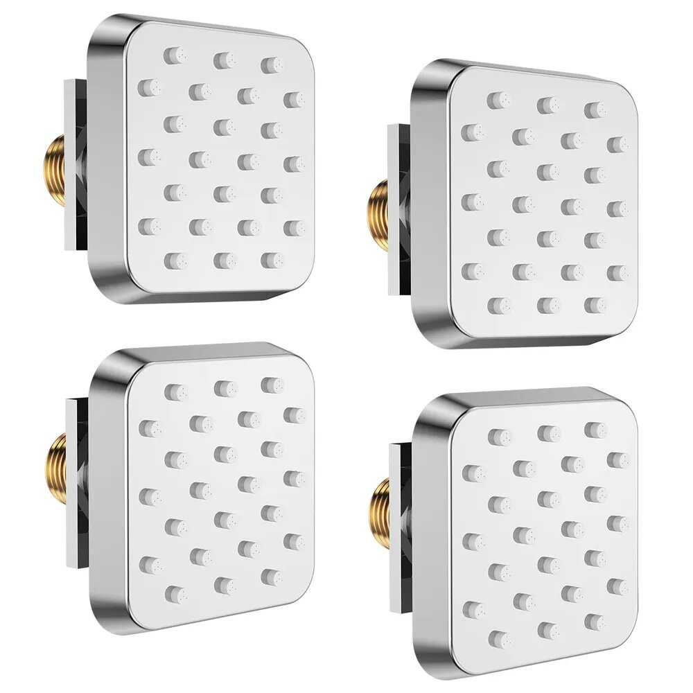 Боковая форсунка Лейка душевая Боковой душ модуль (внешняя монтажная часть) ROBERN J0202HGCH4 латунь высокого качества Высокое давление Хром, 4 штуки