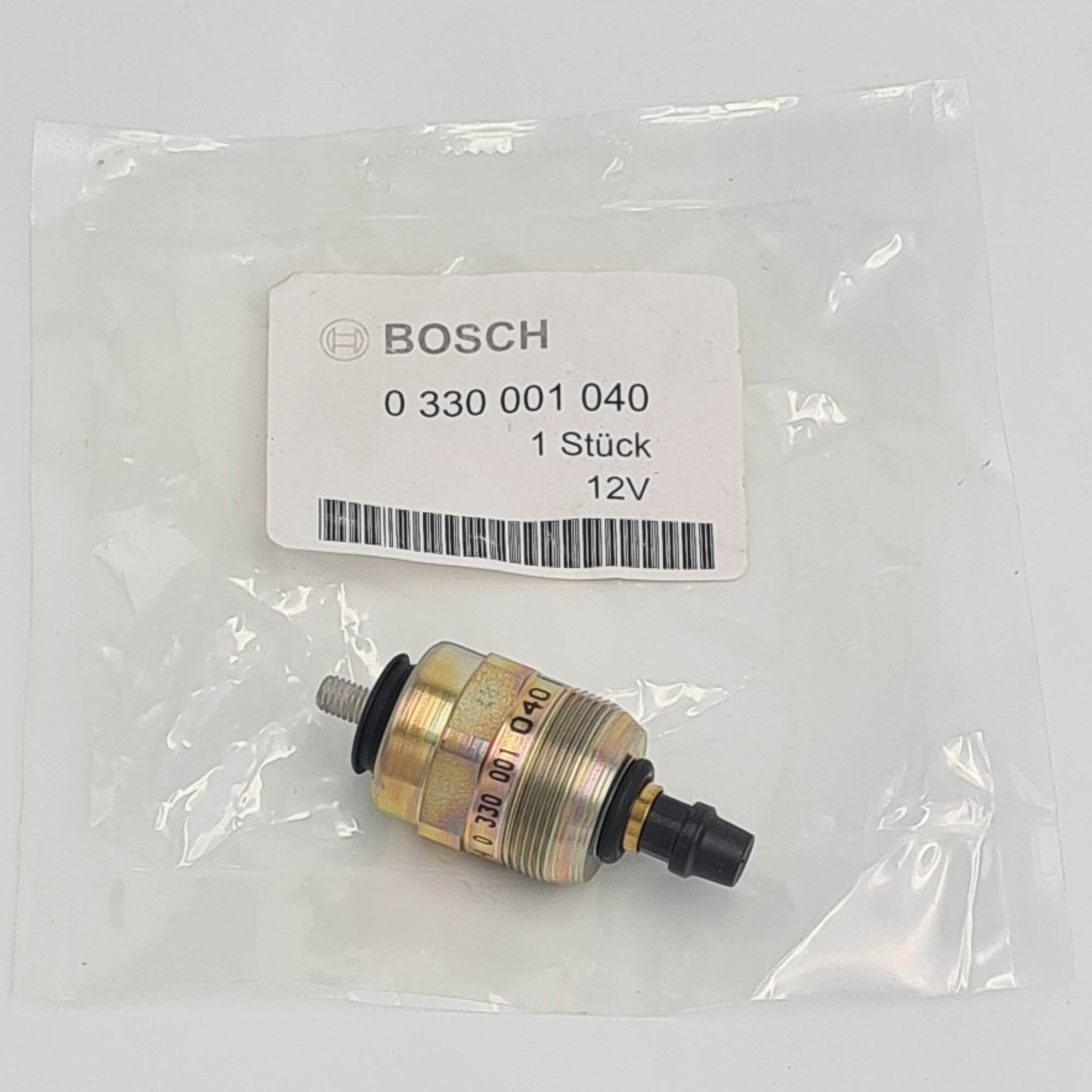 Клапан электромагнитный ТНВД BOSCH 0330001040 ( 0 330 001 040 ) для AUDI, BMW, FIAT, FORD, PEUGEOT, SKODA, VOLKSWAGEN