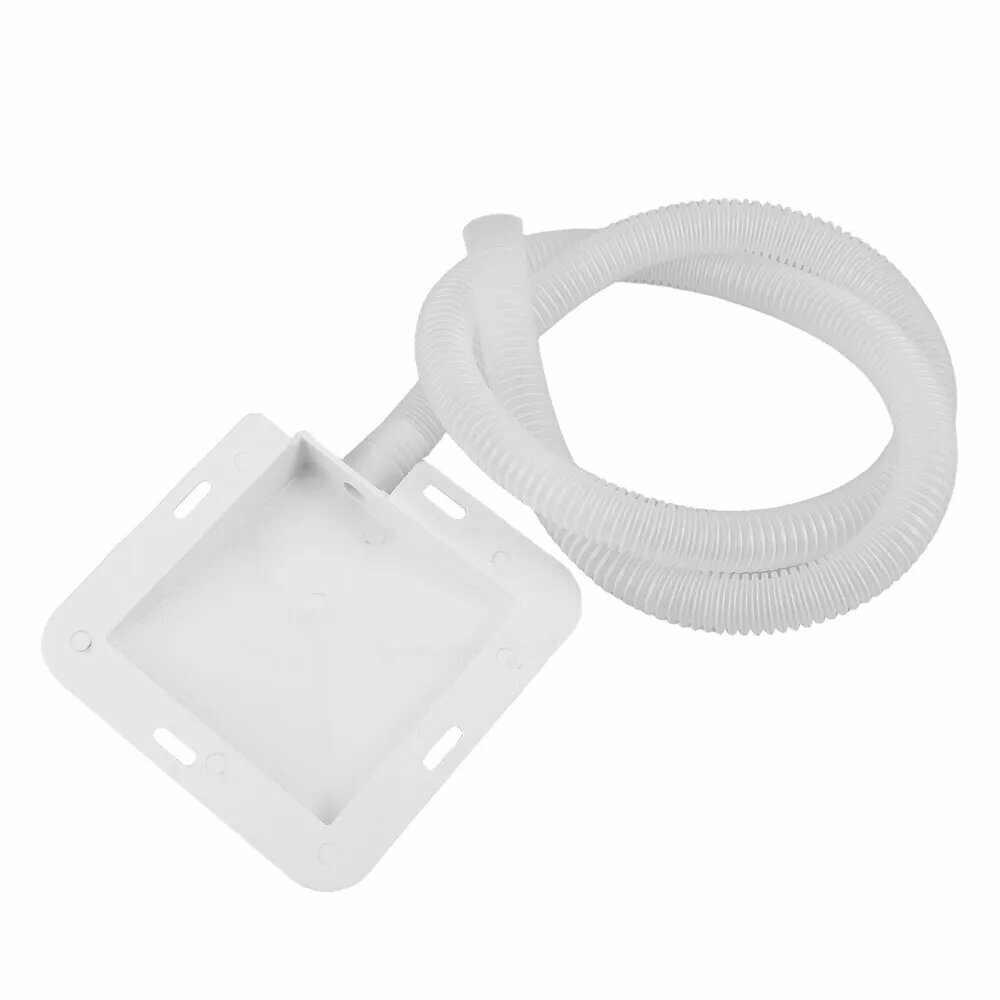 Белый пластиковый лоток для сбора воды для оконного кондиционера с универсальным креплением