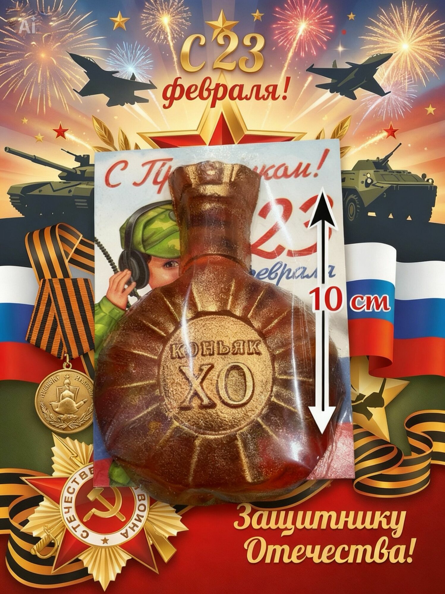 Подарочное мыло "Коньяк", ручная работа, аромат любой, 730 дней годности