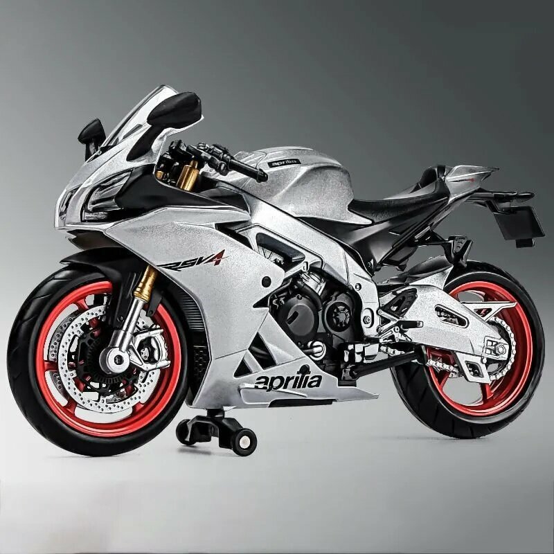 Металлический игрушечный мотоцикл, Априлия RSV4 RR1000 масштаб 1:12