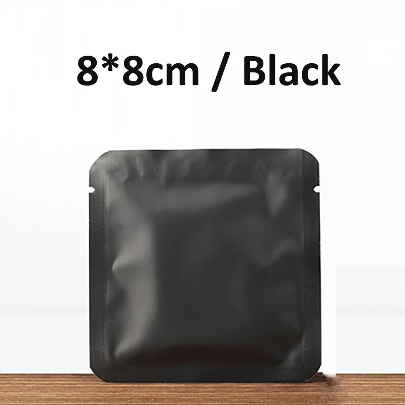 Черные пакеты для чая 8x8 см
