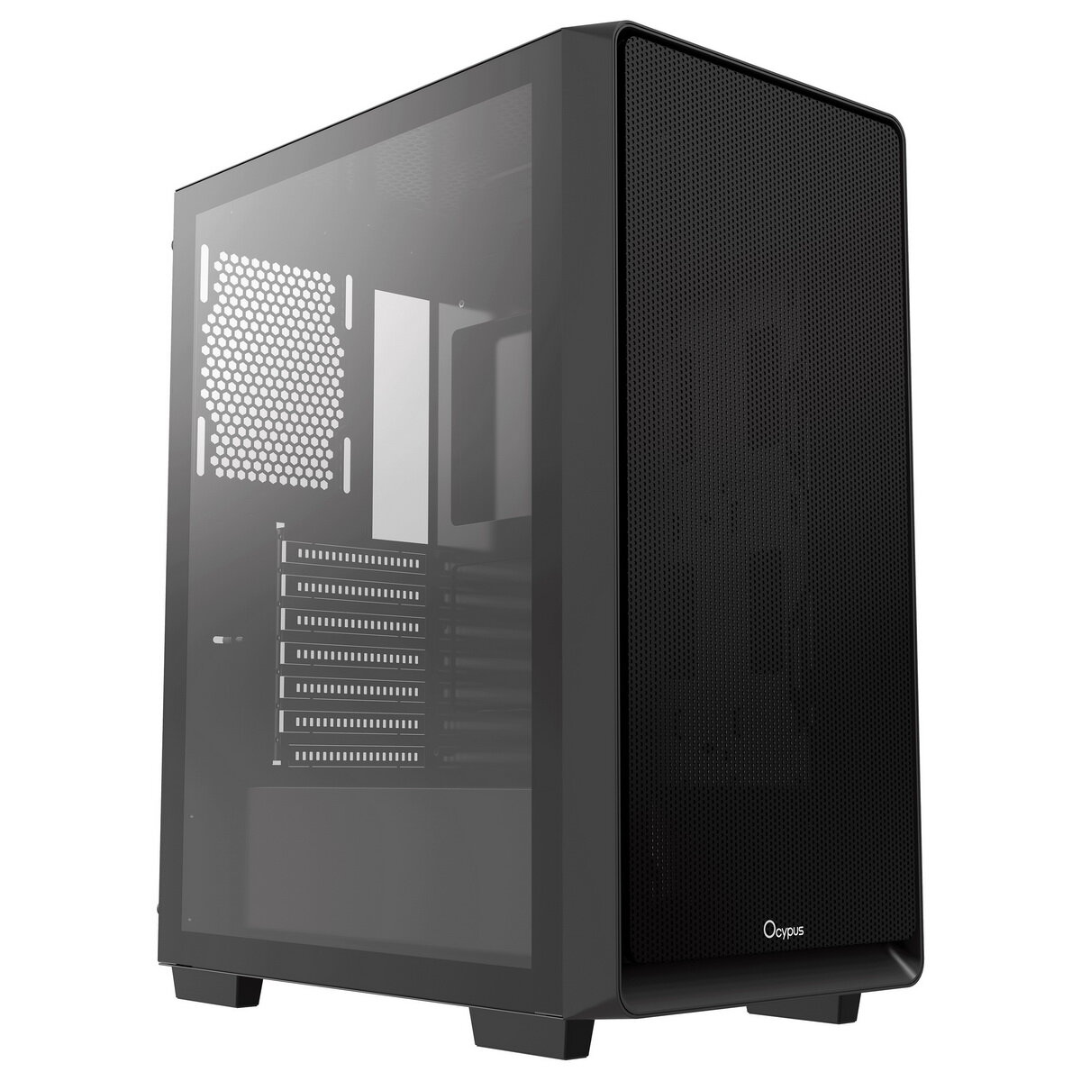 Корпус для ПК Ocypus C60 BK, Middle Tower, ATX, Черный (Gamma-C60-B-KG000XX-GL)