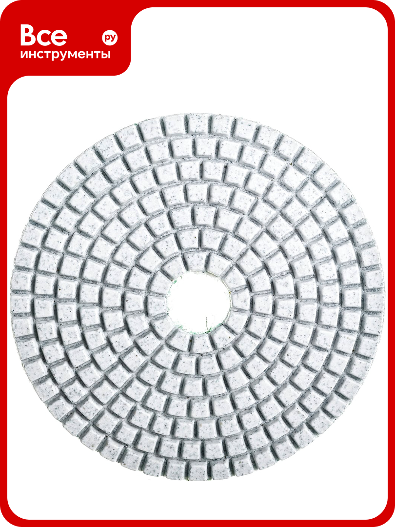 Круг алмазный гибкий шлифовальный для полировки мрамора (100х3х15 мм; Р1200) vertextools 12500-1200