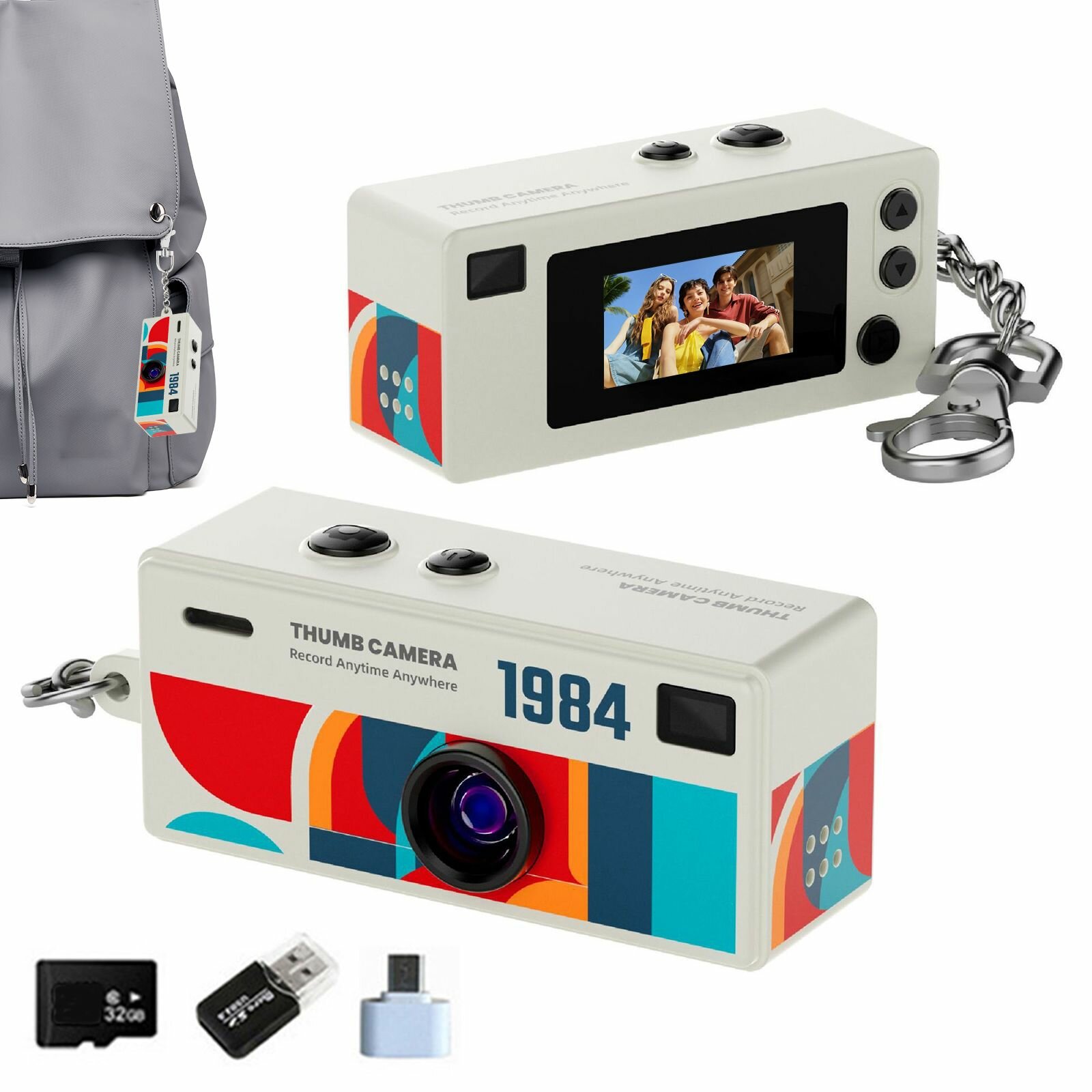 Мини-видеокамера 1080P с углом обзора 130 и TFT-дисплеем 0,96 дюйма