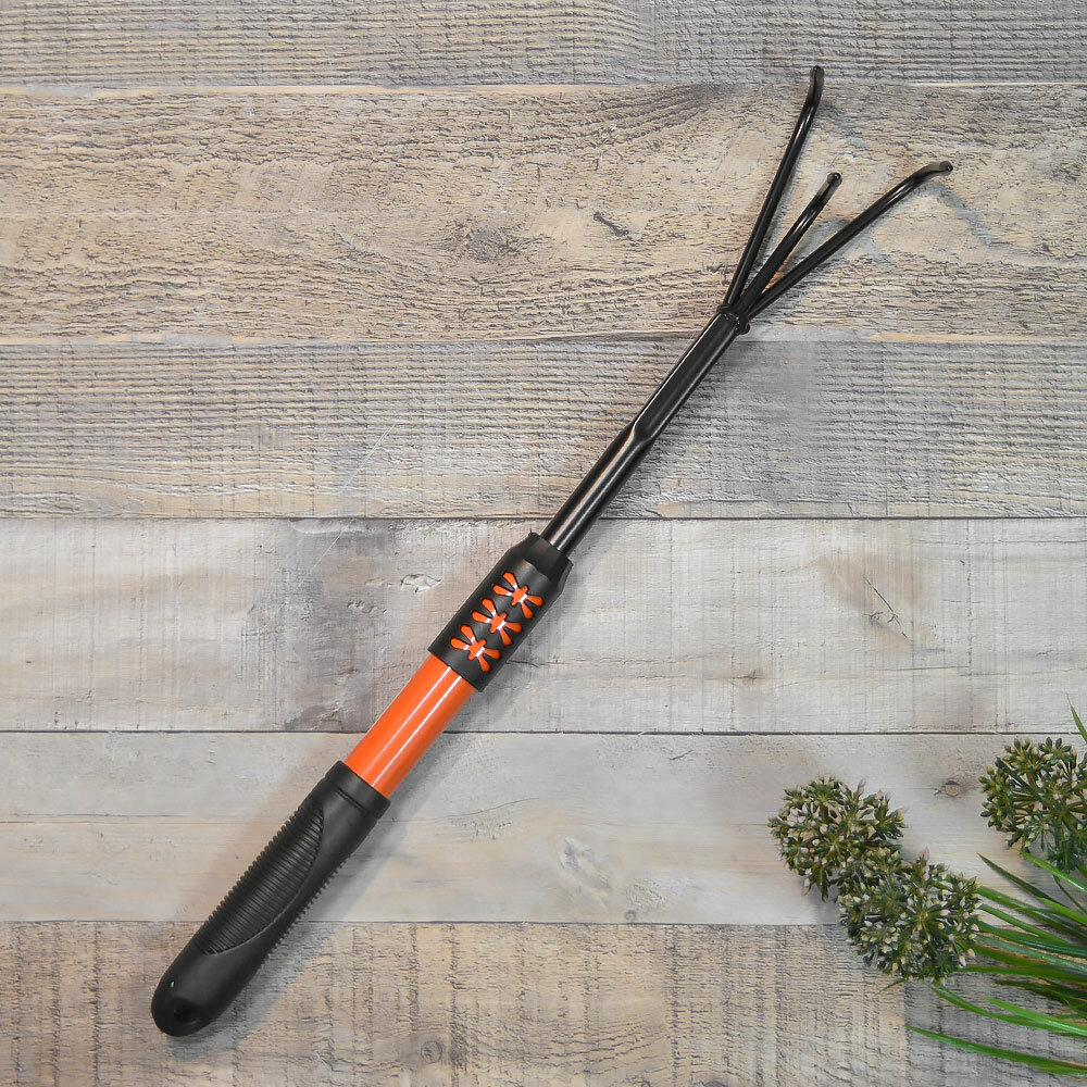 Рыхлитель садовый 3-зубый, 44х7х6 см, металлический, удобная ручка с антискользящим хватом