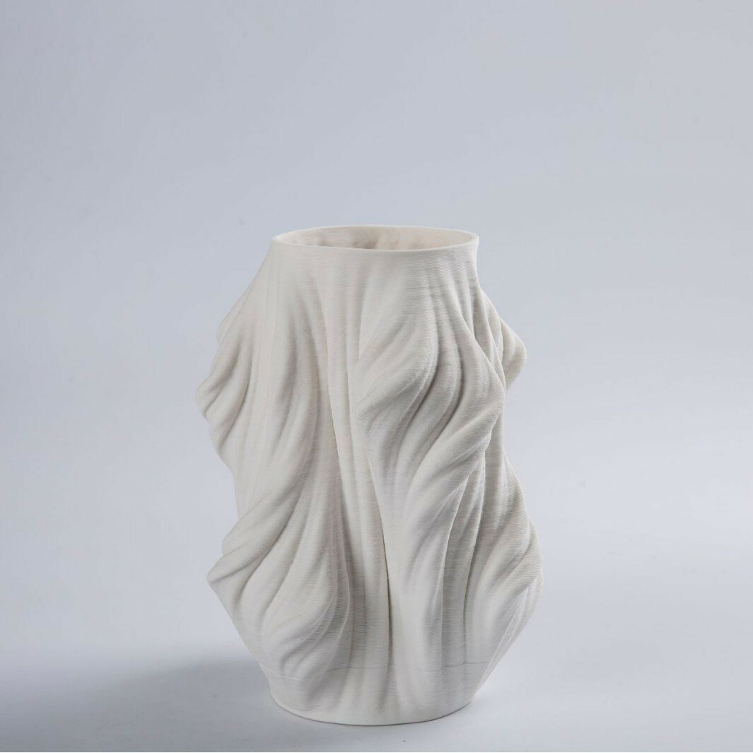 Минималистичный креативный нерегулярный 3D-печатный керамический вазон, современный мягкий декор, модель для дома, офиса, искусственная цветочная ваза