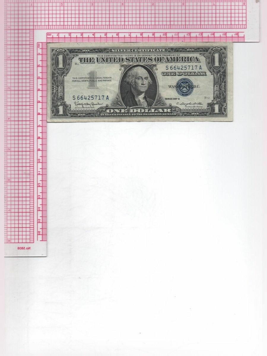 Купюра Банкнота 1 доллар США 1957 . серия В