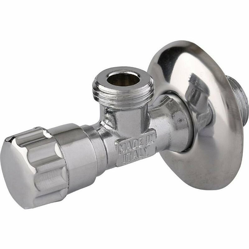 Кран шаровой угловой для смесителя с цангами 1/2"х1/2" ITAP ART 346