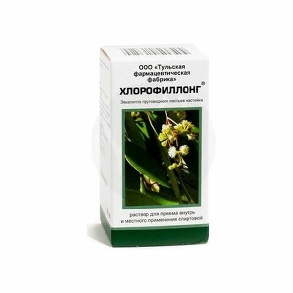 Хлорофиллонг спиртовой раствор для приема внутрь и местного применения 50мл
