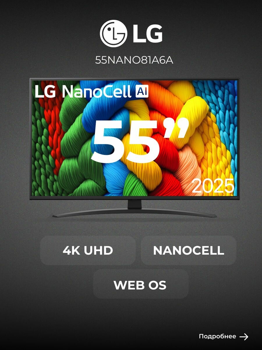 Телевизор LG 55NANO81A6A 55"