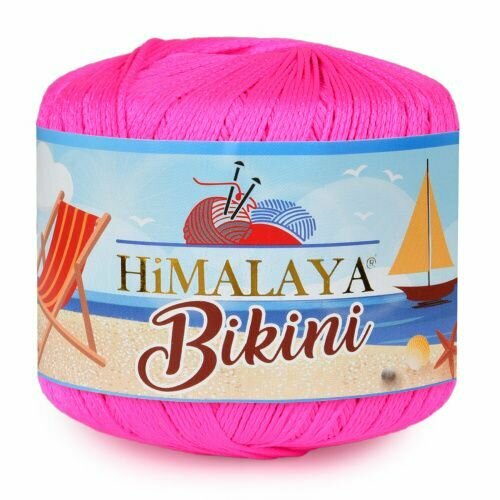 Пряжа Himalaya Bikini 60-27 (2 мотка по 50г/165м) розовый неон