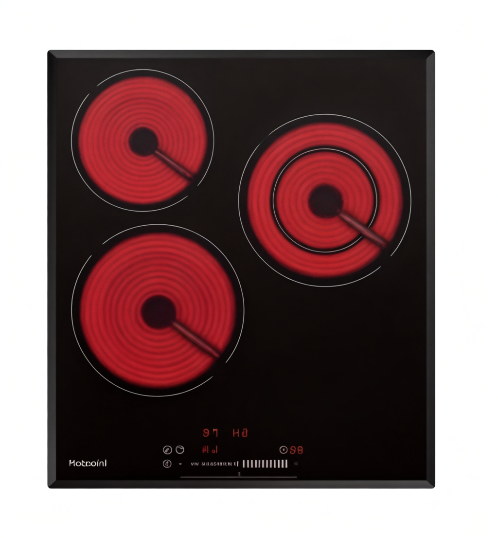 Варочная панель Hotpoint-Ariston HR 4O3 BAS, чёрная, 3 комфорки, 45 см