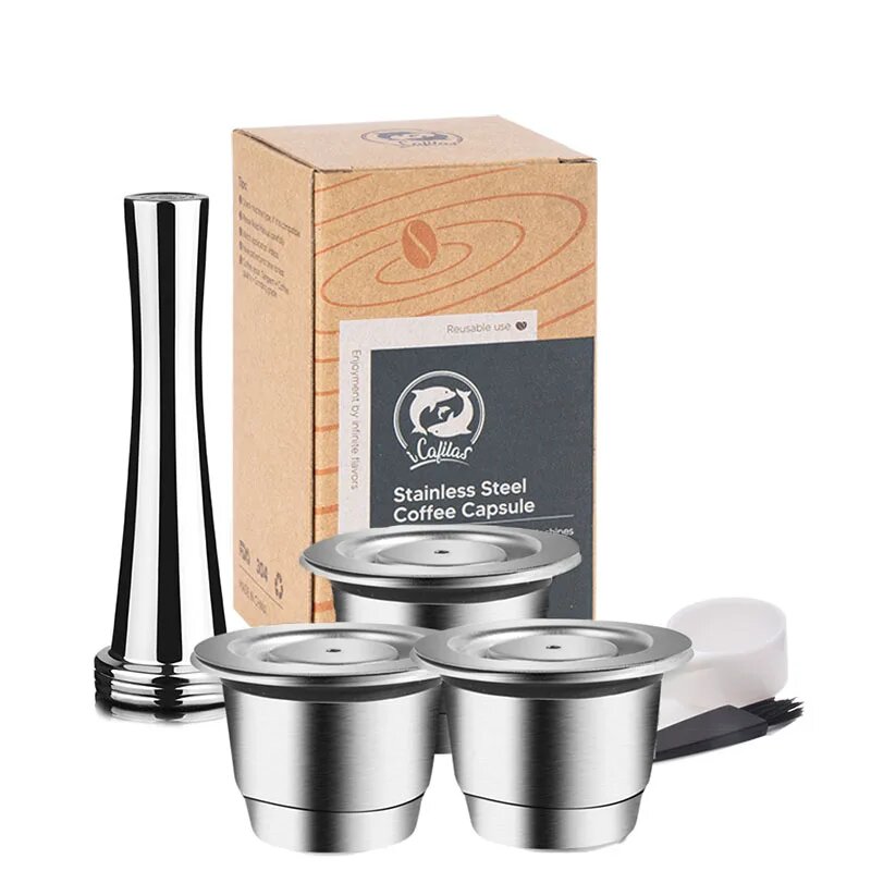 ICafilas многоразовые капсулы из нержавеющей стали 3pc-t для Nespresso