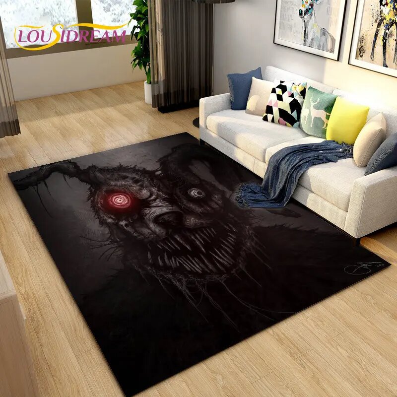 Ковер готический череп черный 60x90см, LOUSIDREAM