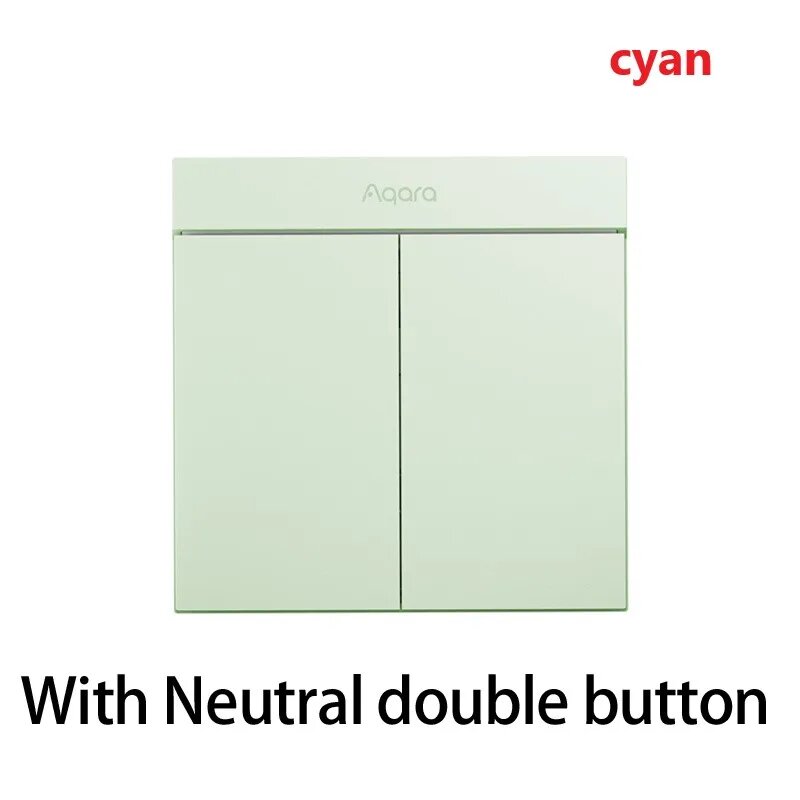 Aqara Smart Wall Switch H1M Zigbee 3.0 Cyan 2 Key