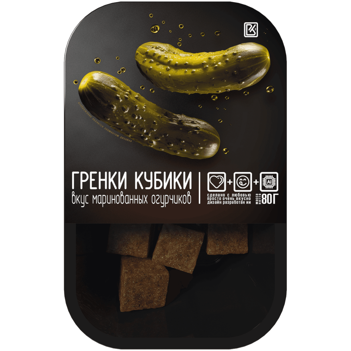 Гренки ВкусноКуб вкус маринованных огурчиков 80 г