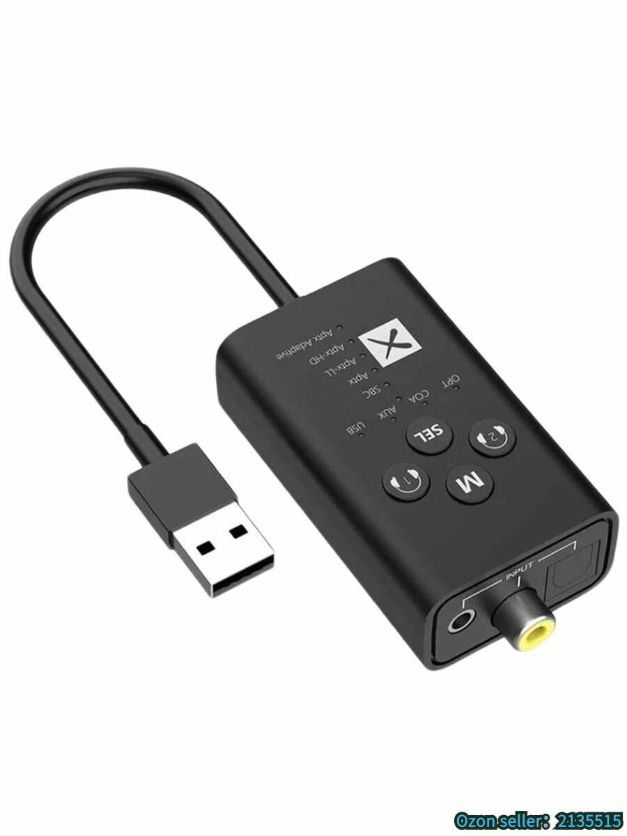 Bluetooth аудио Передатчик для 2 блютуз устройств две пары наушников к ПК телевизору ps5 блютуз 5.0 5.3