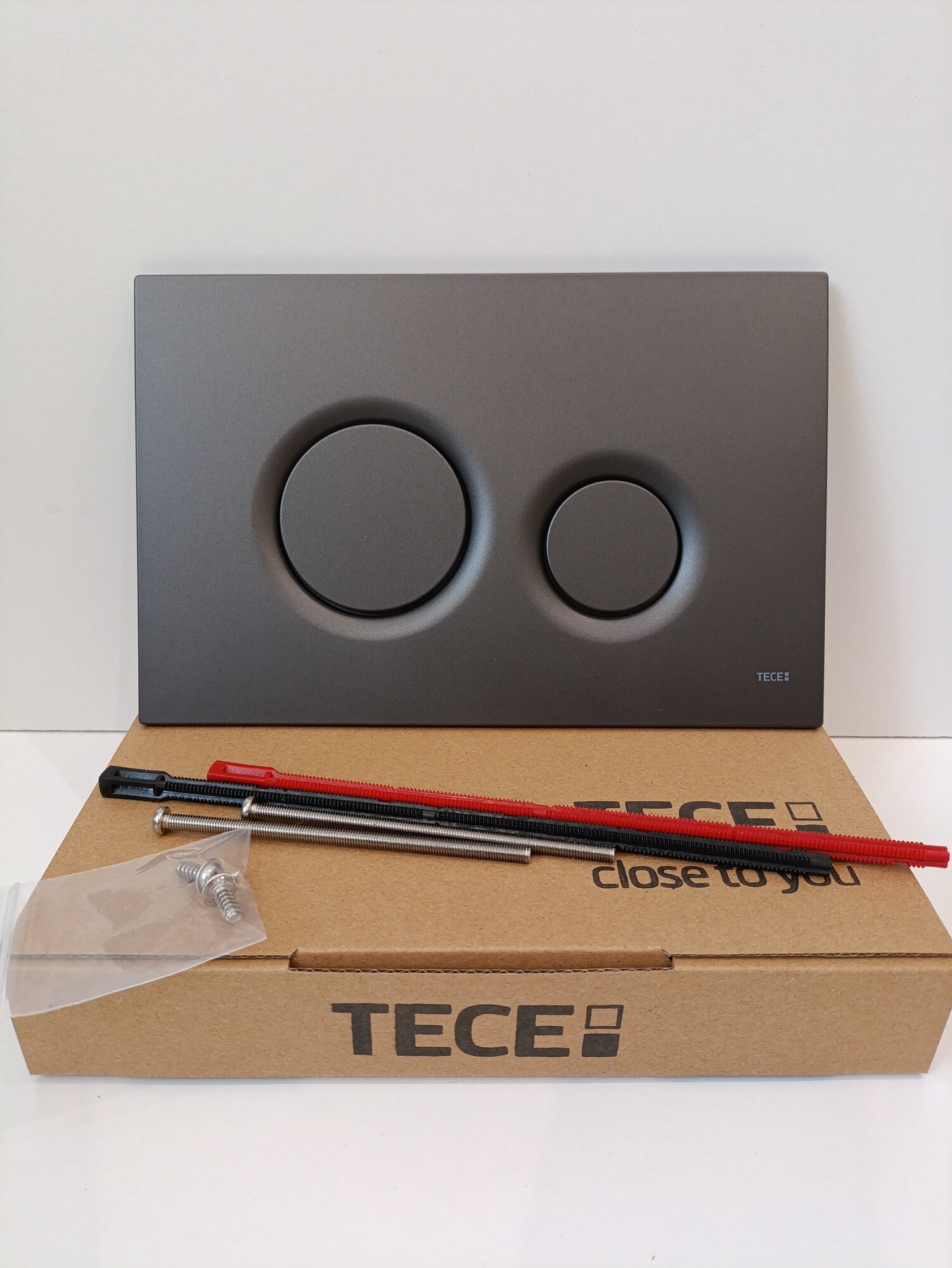 Кнопка смыва инсталляции TECE EXCLUSIVE GUNMETAL (цвет оружейной стали)