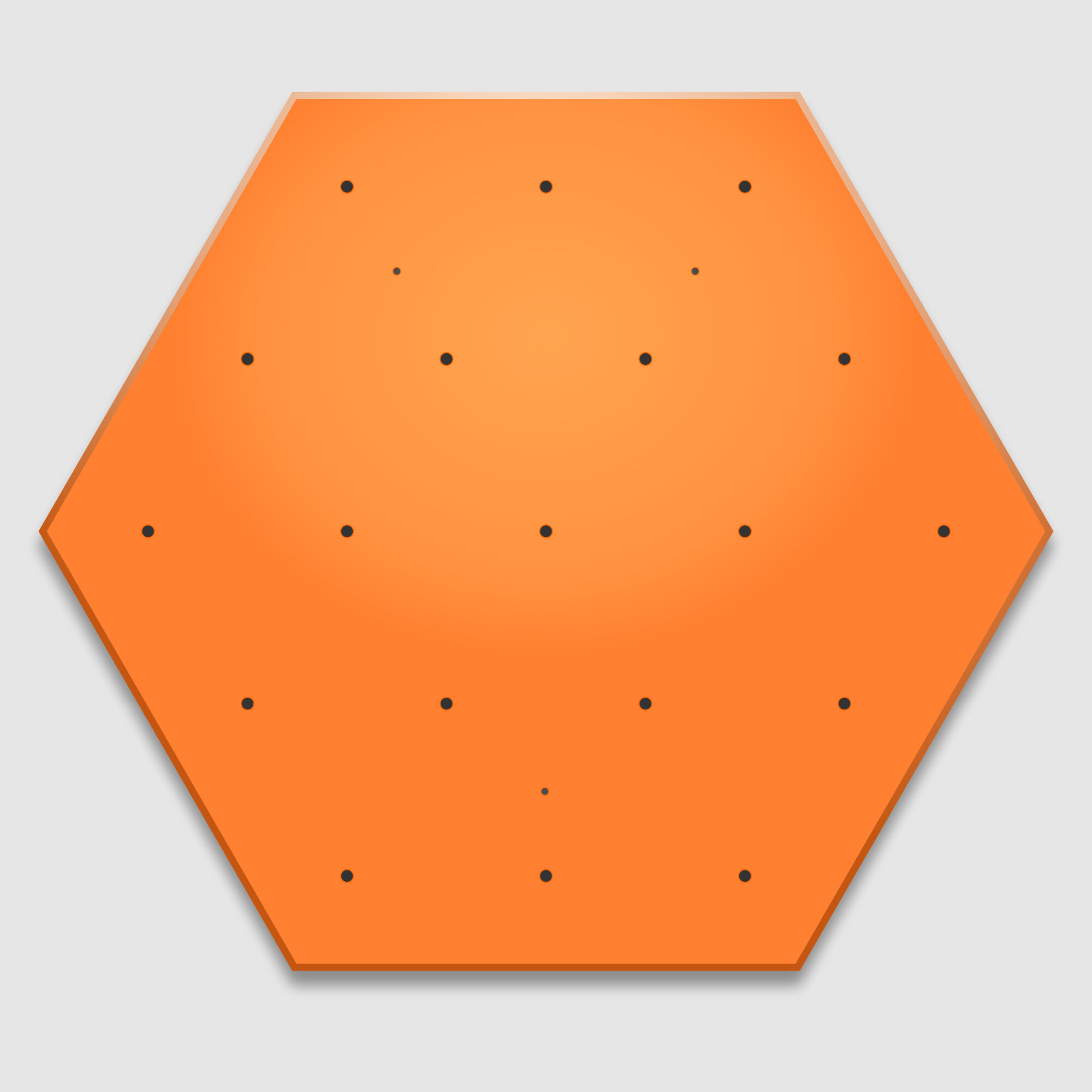 Скалодром шестигранная панель Carved Design оранжевый