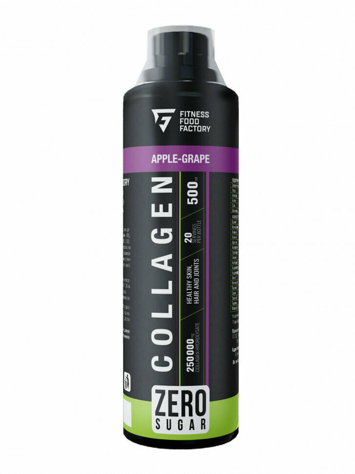 Fitness Food Factory Коллаген Collagen 250000 mg - 500 мл, яблоко-виноград