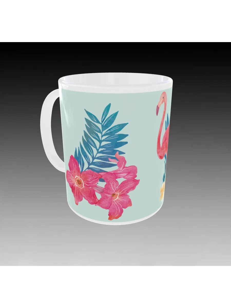 Кружка с принтом Фламинго