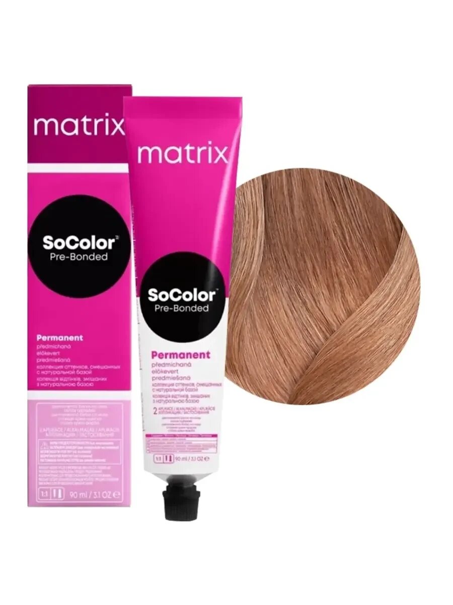Перманентная краска для волос с бондером Matrix Coloring Hair SoColor Pre-Bonded, 8M (8.8)