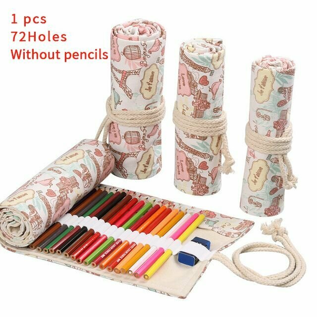 Карандашный ящик красочный тканевый пенал с 12/24/36/48/72
