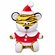Мягкая игрушка Тигр Марк 16см, новогодний костюм, плюшевый, яркий