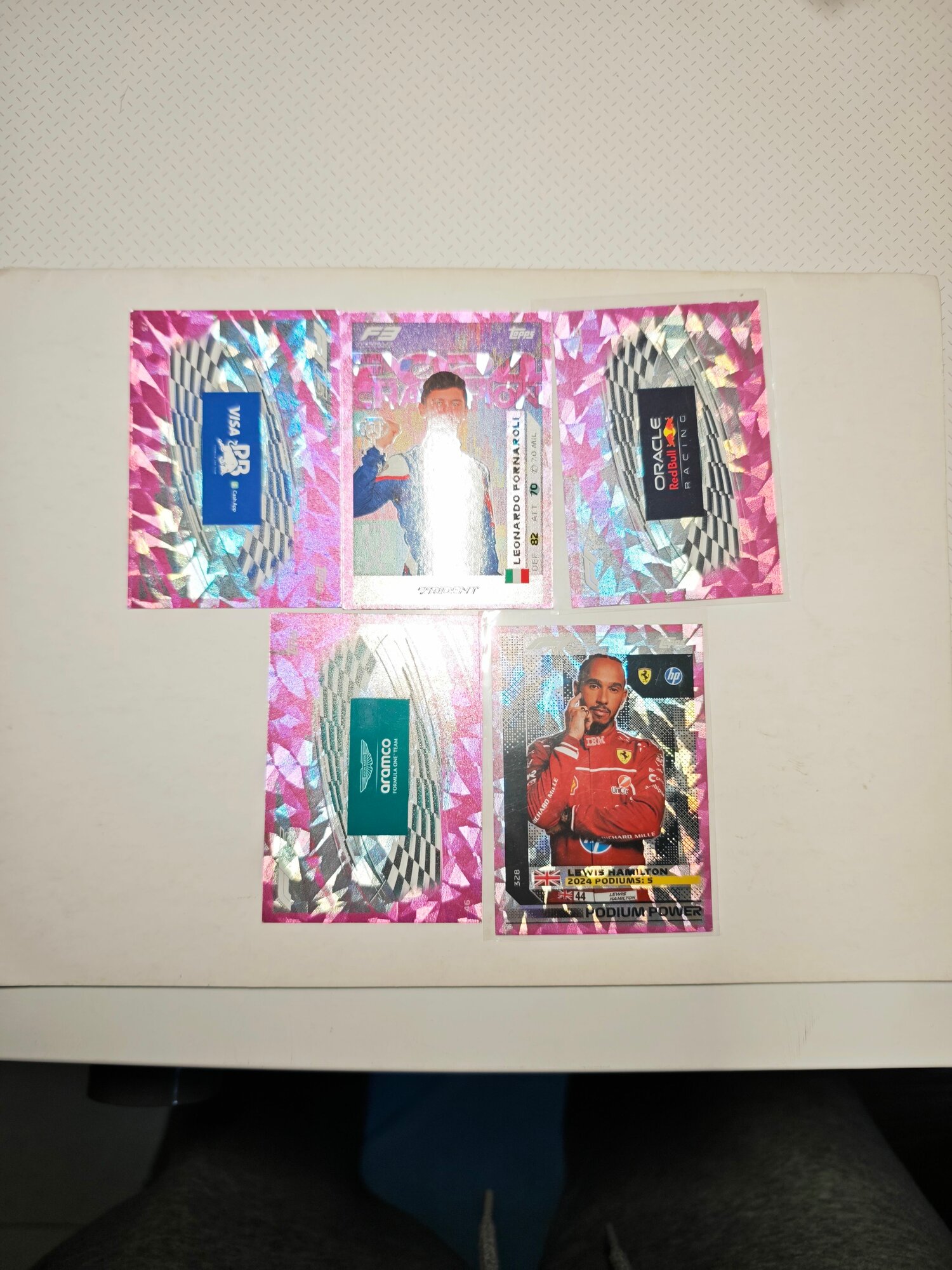 Набор коллекционных карточек Topps Turbo Attax Purple Refraction 2025 года (5 карточек)