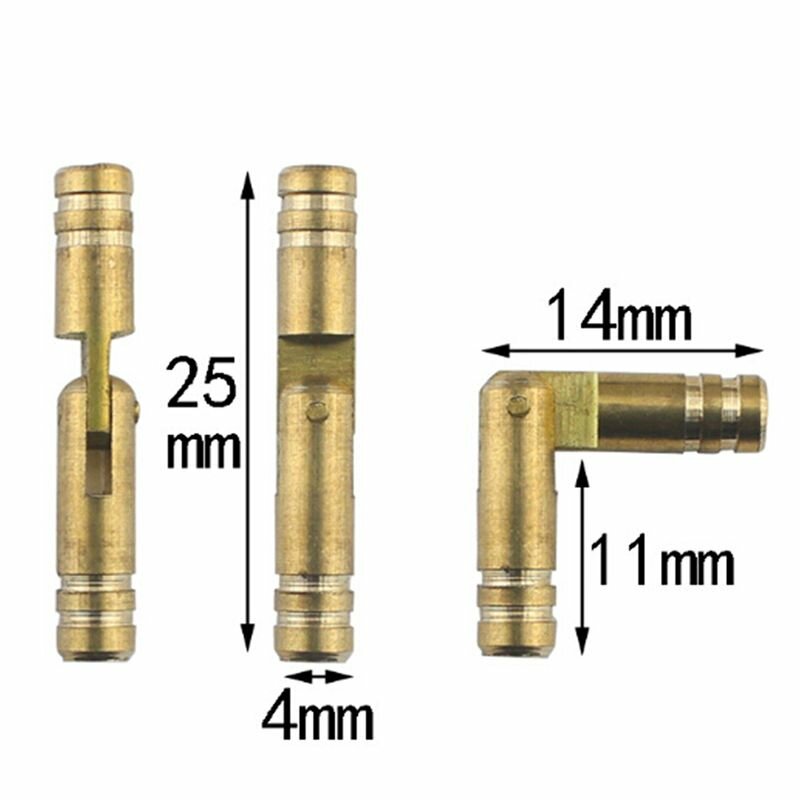 (10 шт. 1 для продажи) 5 мм/4 мм толстый Латунный цилиндрический шарнир скрытый шарнир фиксированный шарнир