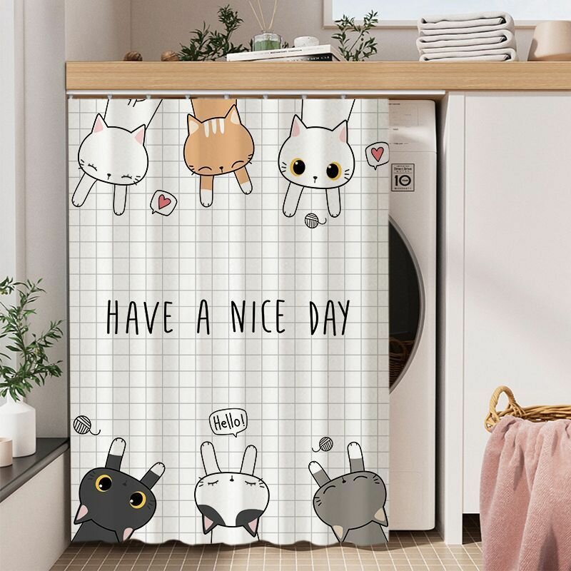 Чехол для стиральной машины, занавеска для балкона, водонепроницаемый солнцезащитный экран, теплоизоляционная затемняющая штора, покрывало, солнцезащитная штора.