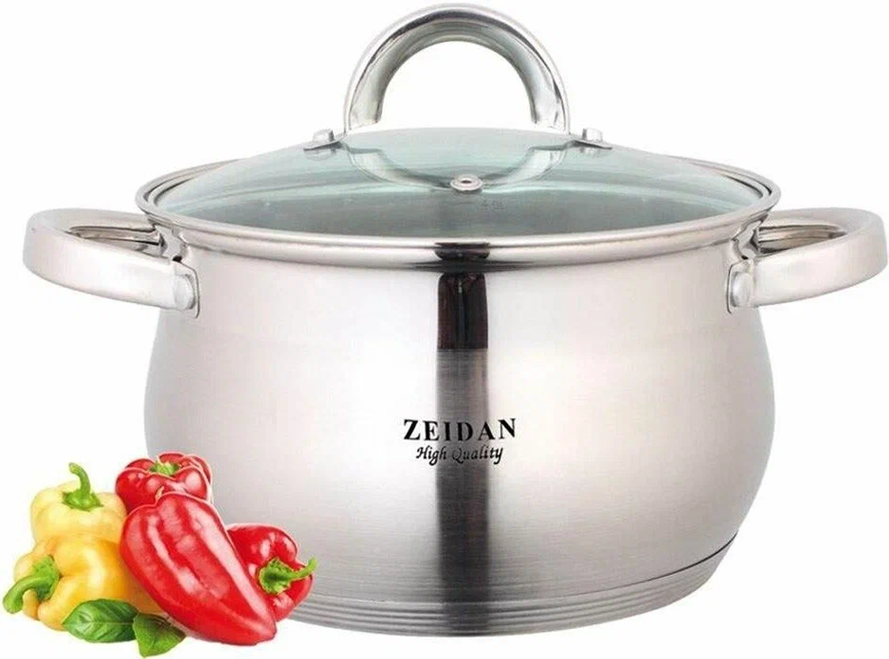 Кастрюля ZEIDAN Z-50238 3л, 18 см, нержавеющая сталь, серебристый