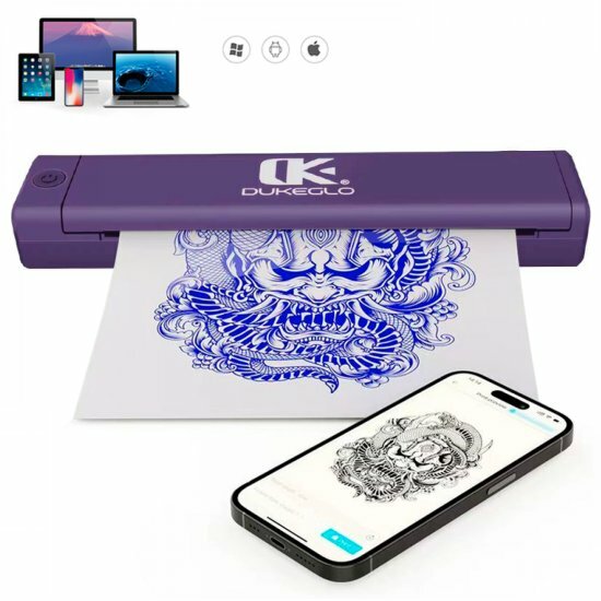 Беспроводной термо принтер Ava DK Dukeglo H2 Tattoo Stencil Printer