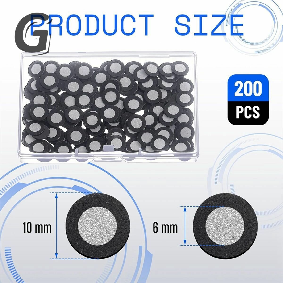 200 магнитных 3D-точек для сканера, внутренний диаметр 6 мм, внешний 10 мм, высокоотражающие маркеры точного сканирования, reusable магнитные маркеры для 3D-сканирования и обратного проектирования