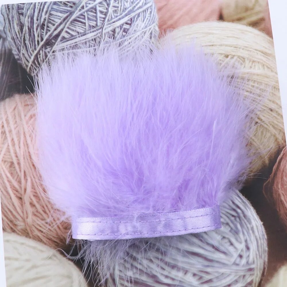 1 метр ленты из перьев индейки шириной 8-10 см для украшения одежды