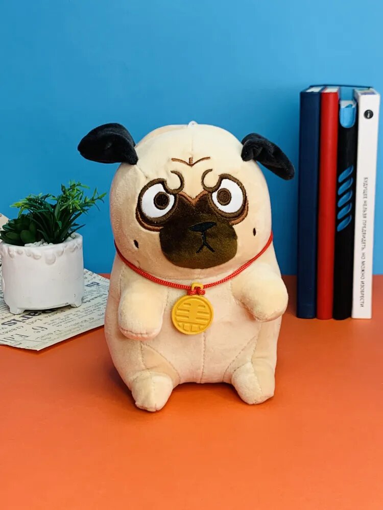 Мягкая игрушка Мопс в японском стиле Плюшевый мопсик дзен для детей и взрослых