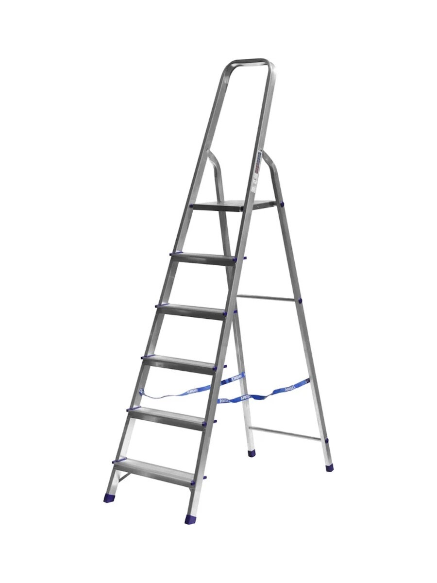 Стремянка Сибин 38801-6 алюминий, 3,3 м, 6 ступеней, до 150 кг