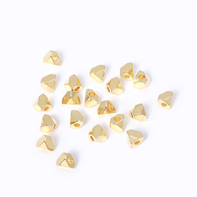 Разделители для бусин, Бусины для создания бижутерии,20шт, Размер:4x4мм, Фурнитура для создания украшений, латунь, позолота 18K