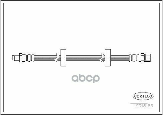 Шланг тормозной AUDI 100 C3, 80 B2, B3, VW GOLF II, PASSAT B2 Front L=310 Corteco арт. 19018186
