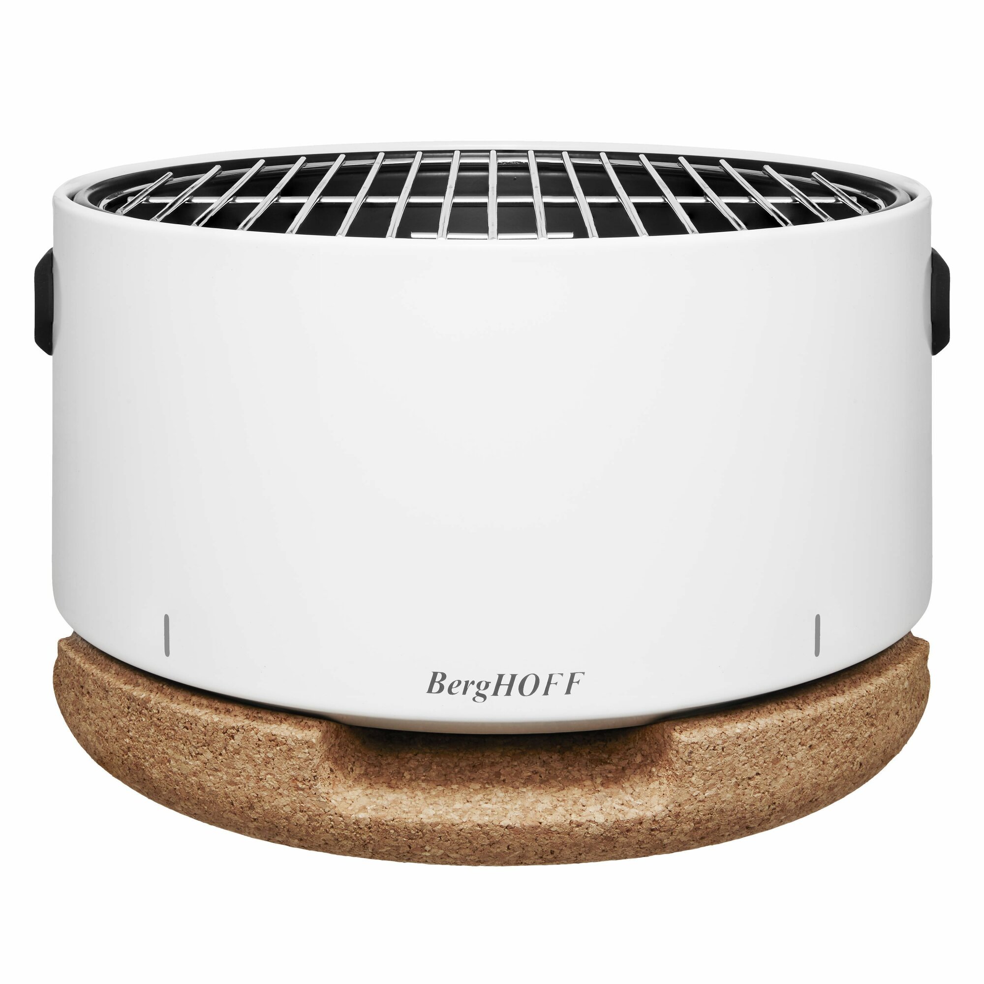 Портативный гриль для барбекю, BergHOFF Leo Outdoor, переносной, с крышкой-подставкой, размер 35х35х22 см, нержавеющая сталь, белый