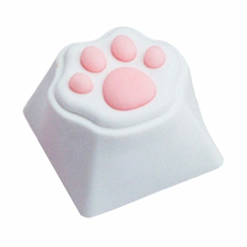 Силиконовый кейкап "Кошачья лапка", белый (1 шт.)