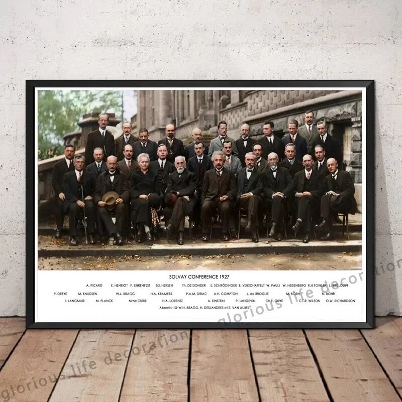 Печать на холсте 5-й Конференции Сольвея 1927, 50x70см