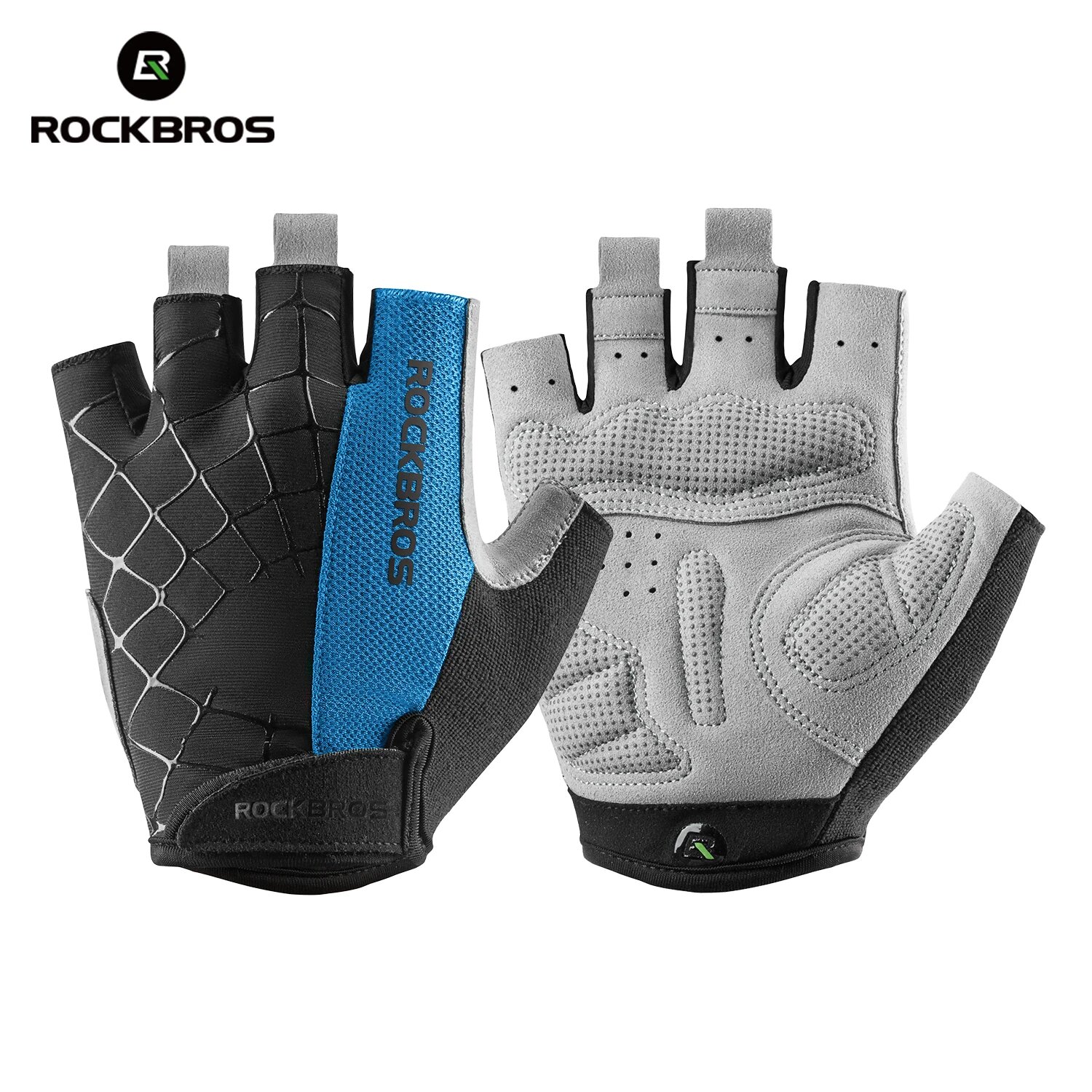 ROCKBROS велоперчатки полупальцевые, XL, S109BL