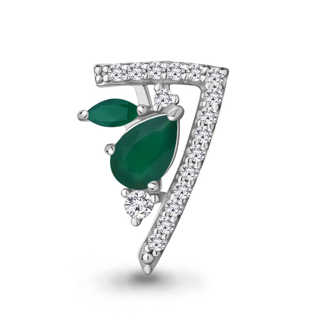 Подвеска, серебро, 925 проба, агат, фианит