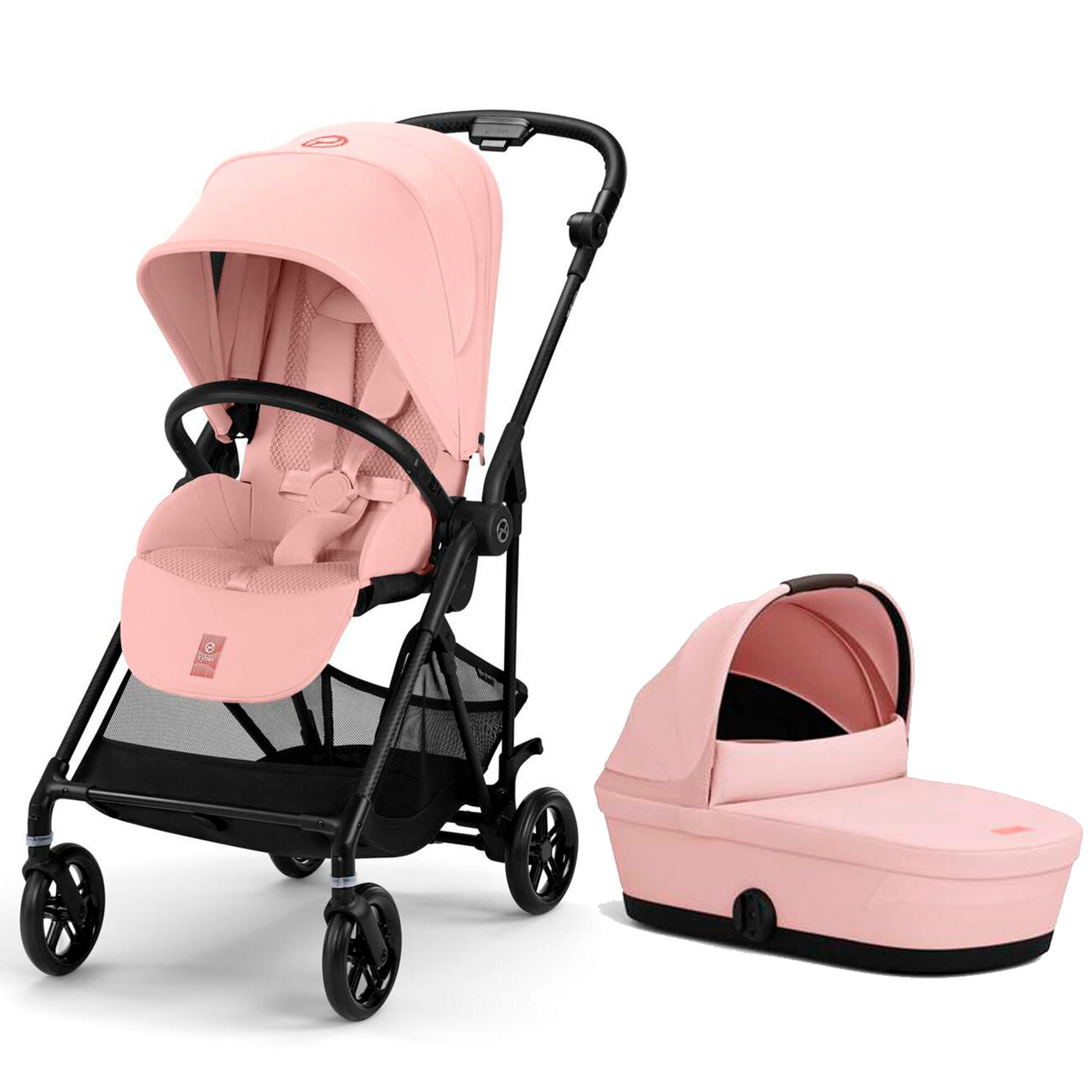 Коляска 2 в 1 Cybex Melio carbon candy pink