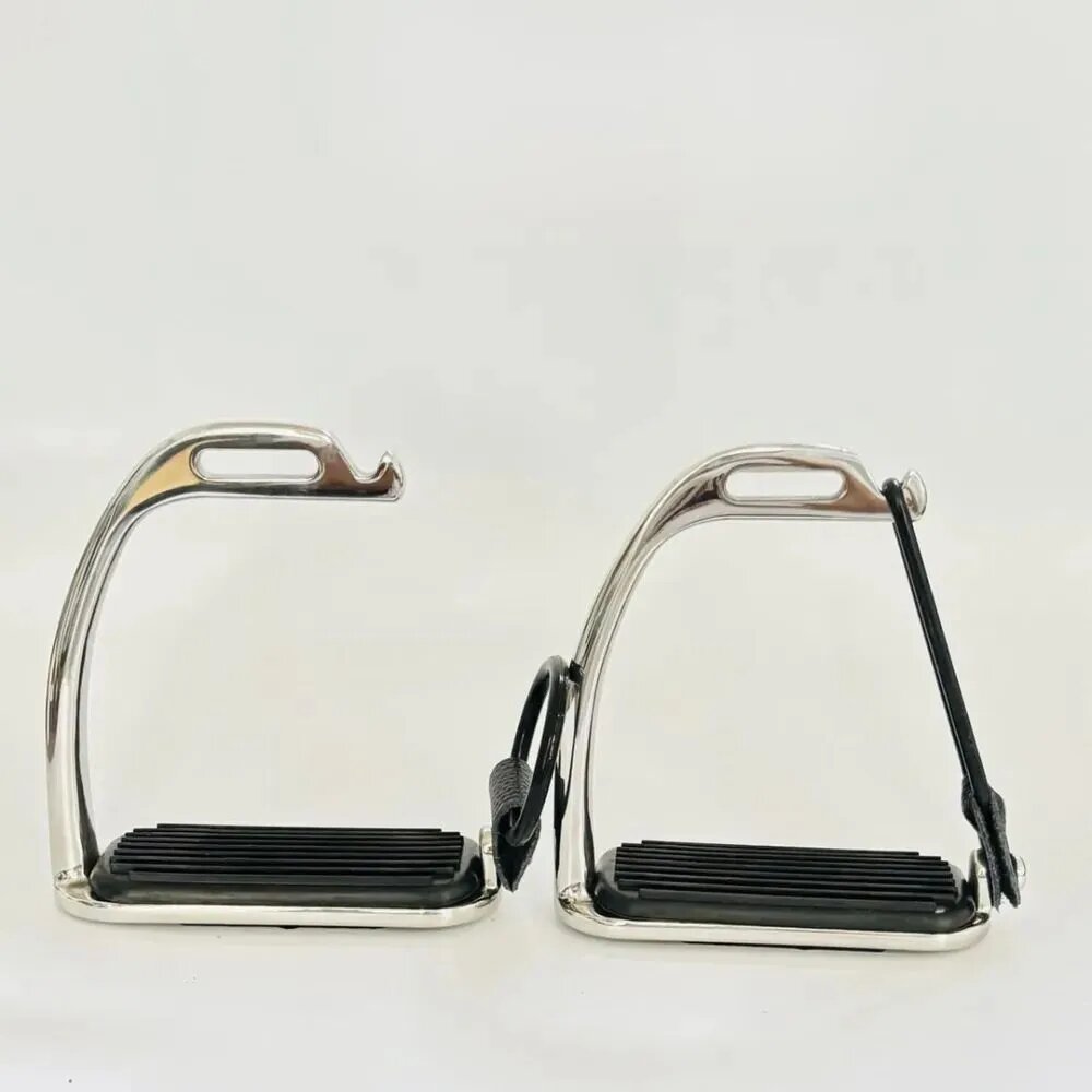 Стремена для лошади металлические серебряные, стандартный размер, для безопасности всадника