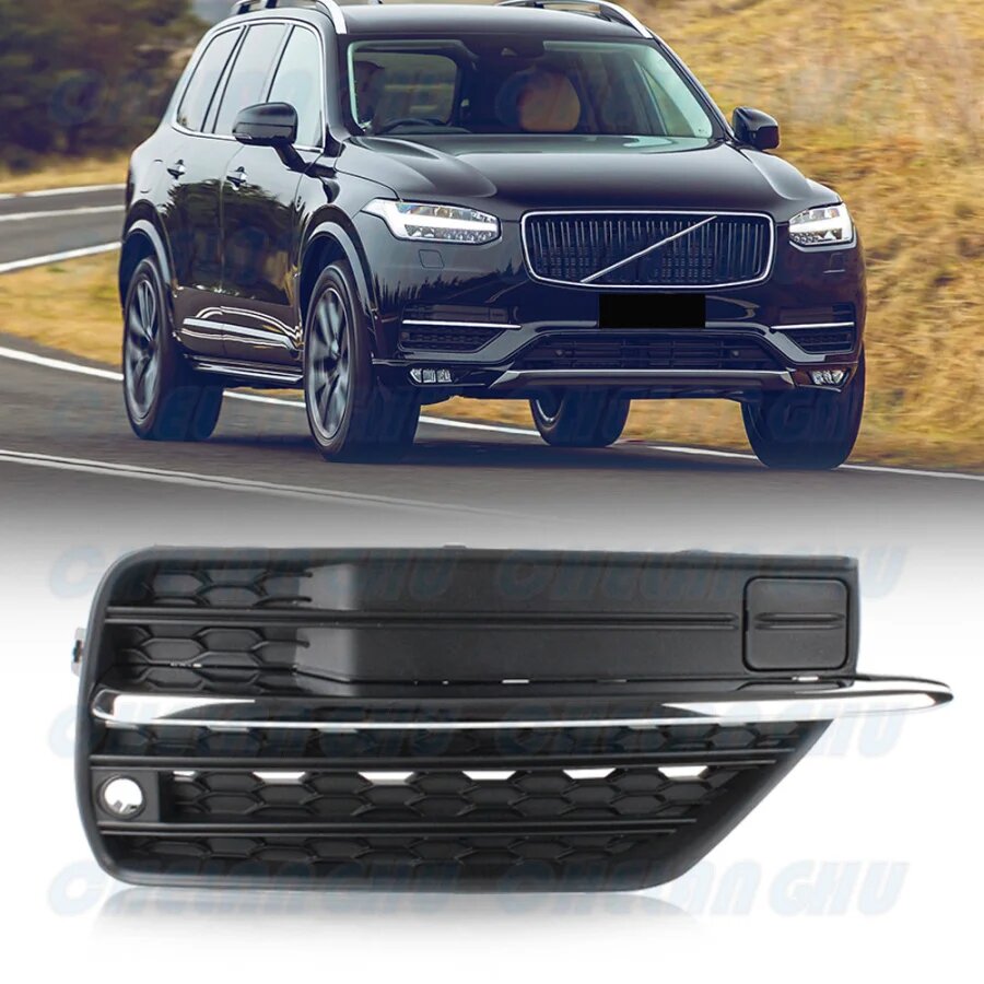 Для Volvo XC90 2016 2017 2018 2019 автомобильные аксессуары правая передняя противотуманная фара крышка решетки лампы с хромированной отделкой 31383045